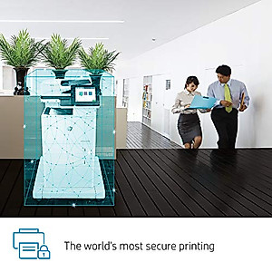 HP LaserJet Enterprise MFP M635fht Monochrome All-in-One Printer with built-in Ethernet, 2-sided printing, extra paper tray & wheeled stand (7PS98A)