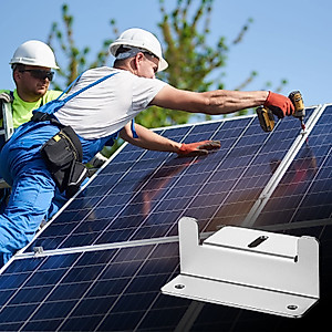 Konohan 10 Set Solar Panel Mounting Brackets Z Bracket Aluminum Solar Panel Mounting Brackets Kit with Nuts and Bolts for RV, Boat, Wall, Caravans, Yacht and Other Gird Installation