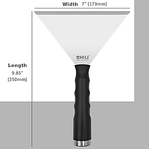 CHILI TOOLS 7" Stainless Steel Chisel Pole Scraper, Overhead Paint Scraper for Wallpaper Ceiling Paint Removal, Made in Taiwan