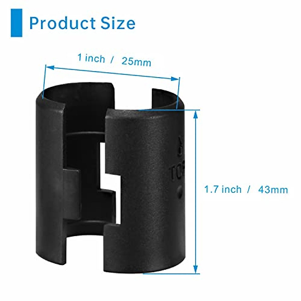 Jamiikury 24 Pack Wire Shelf Clips, Black Shelf Lock Clips for 1 Inch Post Shelving, Plastic Shelving Sleeves Replacements for Wire Shelving System (12 Pairs, Black)