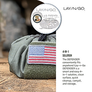 Lay-n-Go Defender Tactical Gear Accessory, Tool & Utility Storage Bag With Pockets for Travel, Military, First Responder, Survival and Outdoors, 20 inch, Black