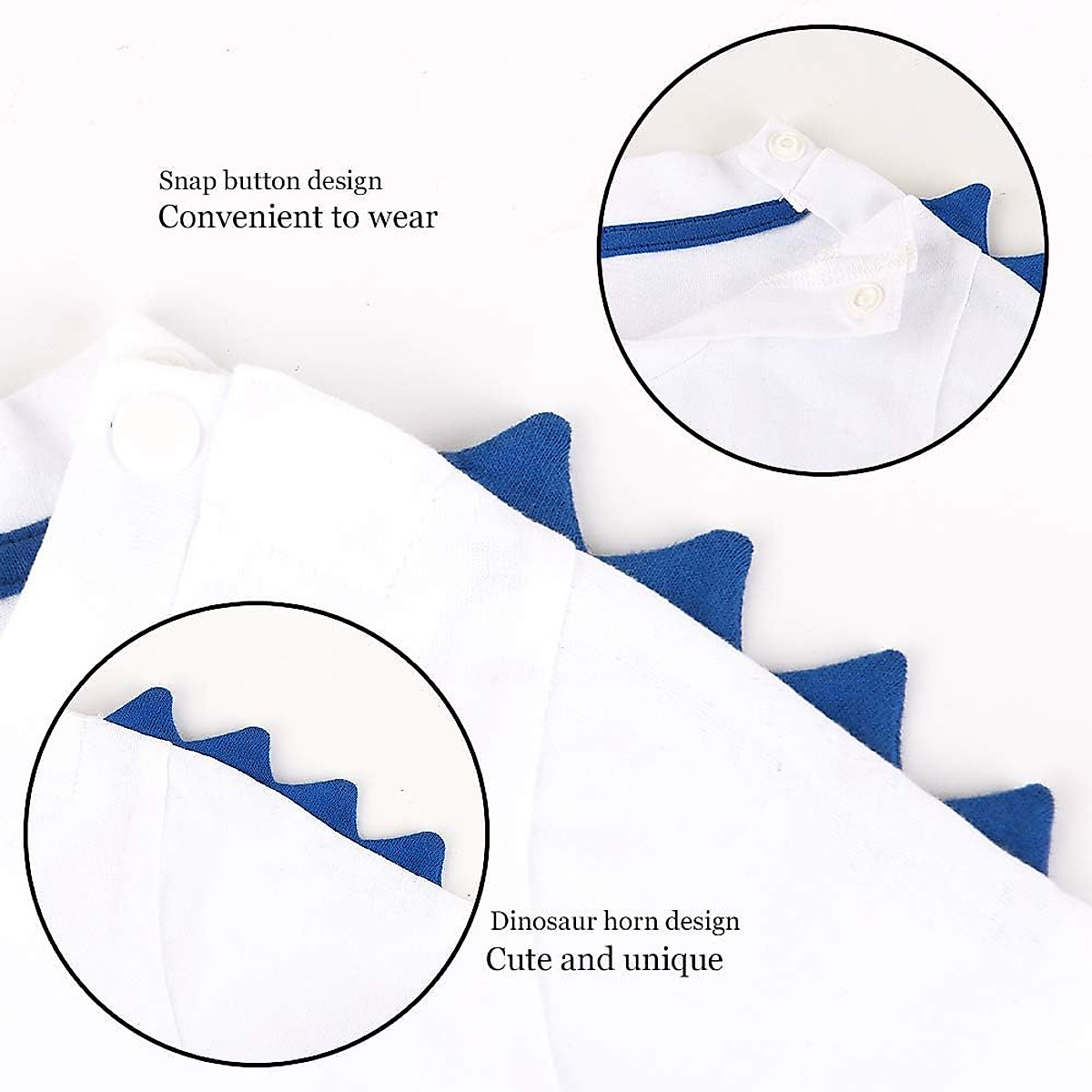 AMZTM 1st Dinosaur Birthday Boy T-Shirt Baby Boy One 1 Year Old Birthday Shirt Outfit First Dino Birthday Party Boy Top Tee White