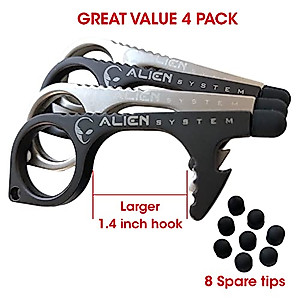 No Touch Door Opener Tool 4 Pack - Premium Multitool Keychain with Touchscreen Stylus and Bottle Opener
