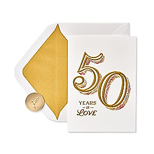 Papyrus 50th Anniversary Card for Couple (Wonderful Memories)