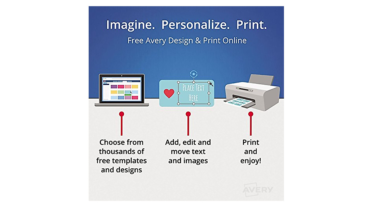 Avery Easy Peel White Mailing Labels - 3000 Laser Labels for High ...