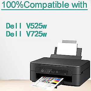 Compatible Set of 5 Pack Dell 31XL Black Cyan Magenta Yellow Ink Cartridge for Dell V525w V725w (Dell Series 33 Ink)