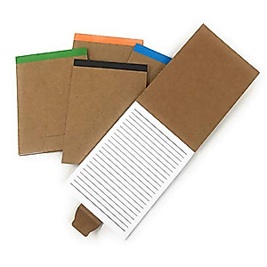20 Bulk Fold Over Notepad Notebook Assortment - Made from 80% Post Consumer Recycled Paper …