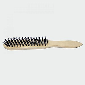 TIMCO Wooden Handle Wire Brush Steel - 3 Rows