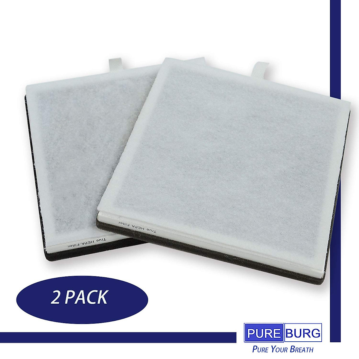 PUREBURG PureZone True HEPA Replacement Filters Compatible with Pure Enrichment PureZone Air Purifier (PEAIRPLG), Filter Part PEAIRFIL,H13 4-Stage Filtration,2-Pack
