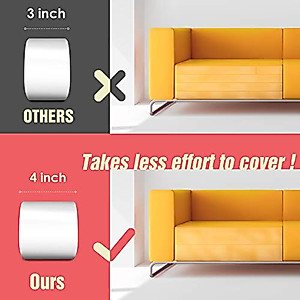 Polarduck Anti Cat Scratch Tape, 4 inches x 30 Yards Cat Training Tape, 100% Transparent Clear Double Sided Cat Scratch Deterrent Tape, Furniture Protector for Couch, Carpet, Doors, Pet & Kid Safe