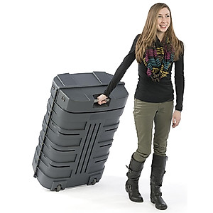 Displays2go 37.9 Inch Portable Trade Show Counter, Converts to Case, Hard Shell Plastic (BMRCNTB1)