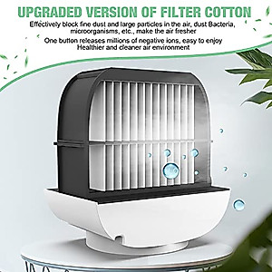 Treela 2 Pack Small Personal Evaporative Air Cooler Portable Air Conditioner Fan USB Mini Air Conditioner Desk Mini Air Conditioner Quiet Humidifier Cooling Fan for Office Bedroom Room Table, White