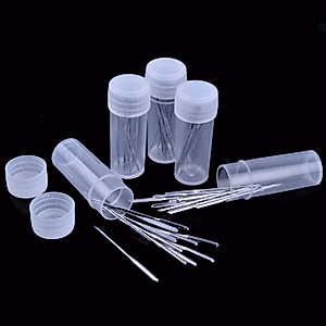 BronaGrand 50 Pieces Sewing Needles Home Sewing Machine Needles, Size 9, 11, 14, 16, 18, with 5 Needle Bottles, 10 Pieces Per Size