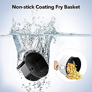 3.5QT Air Fryer with LED Digital Display, Temperature Control, 8 Preset Cooking Modes, Recipe Book (White color) _ Intexca