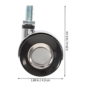 MAGICLULU 4pcs Flat Universal Wheel Walker Wheels Replacement Rubber Locking Casters Walker Baby Wheelchair Wheels Chair Wheels Replacement Plastic Sofa To Rotate Electric Wire