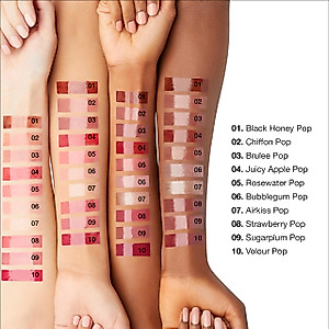 Clinique Pop Plush Creamy Lip Gloss With Hyaluronic Acid + Blend of Aloe Butter, Avocado Butter + Shea Butter | Hydrating + High Shine, Black Honey Pop