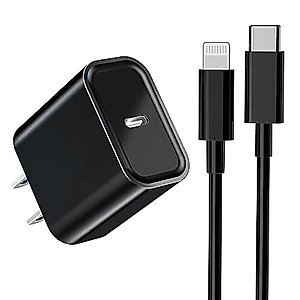 [Apple MFi Certified] iPhone Fast Charger 20W USB-C Wall Plug Apple Power Adapter with 6ft C-Type to Lightning Data Cable Fast Data Sync Cable for iPhone 14 Plus/14/13/12/11/Pro/Pro Max/Mini/Xs Max/XR