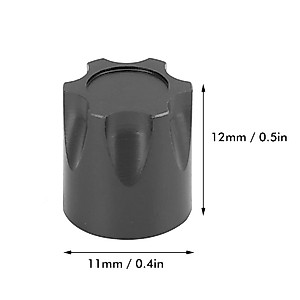 Dilwe RC Wheel Rim M4 Nut, 8Pcs 0.5x0.4inch Wheel Rim Center Cap 1/10 Scale RC Accessories Compatible with Traxxas/Hsp/Redcat/Tamiya/Hpi/Axial Scx10 D90 / Hpi 1/10 RC Car(Black)