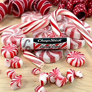 ChapStick Candy Cane Peppermint Lip Balm Tube, Candy Cane Lip Balm and Lip Moisturizer for Lip Care - 0.15 Oz