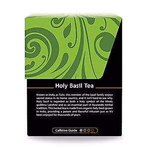 Buddha Teas - Holy Basil - Organic Herbal Tea - For Cognitive Balance & Overall Health - Ayurvedic Tulsi - With Antioxidants - Caffeine Free - 100% Kosher & Non-GMO - 18 Tea Bags (Pack of 1)