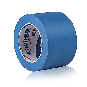 KIWIHUB Wide Blue Painters Tape, 3in x 55Y, Blue Masking Tape for Painting, Laser Cutting/Engraving & 3D Printing, 21-Day Clean Removal