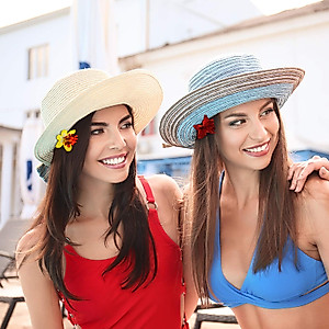 Canlierr 20 Pcs Women's Bohemian Orchid Flower Hair Clips - Multicolor Alligator and Big Double Hair Pins (Modern Colors, Stylish Style)