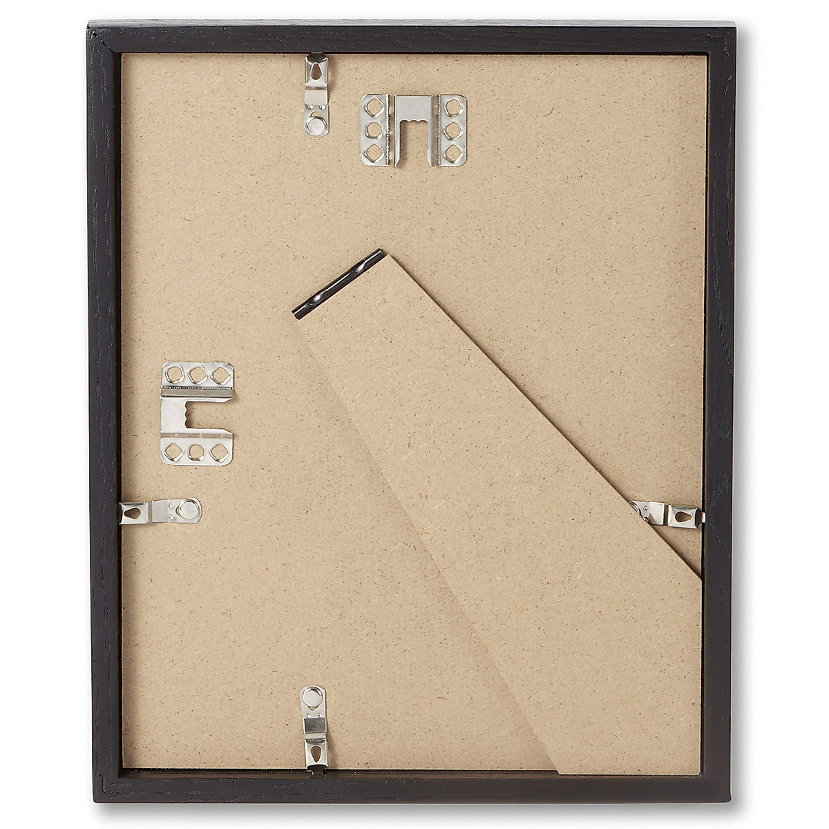 Opposite Wall - Set of 2-8.5 x 11 in - Black Solid Oak Wood Picture Frames - Lightweight, Versatile & Shatterproof - Wall Hanging & Tabletop Photo Frame - Office, Gallery & Home Decor