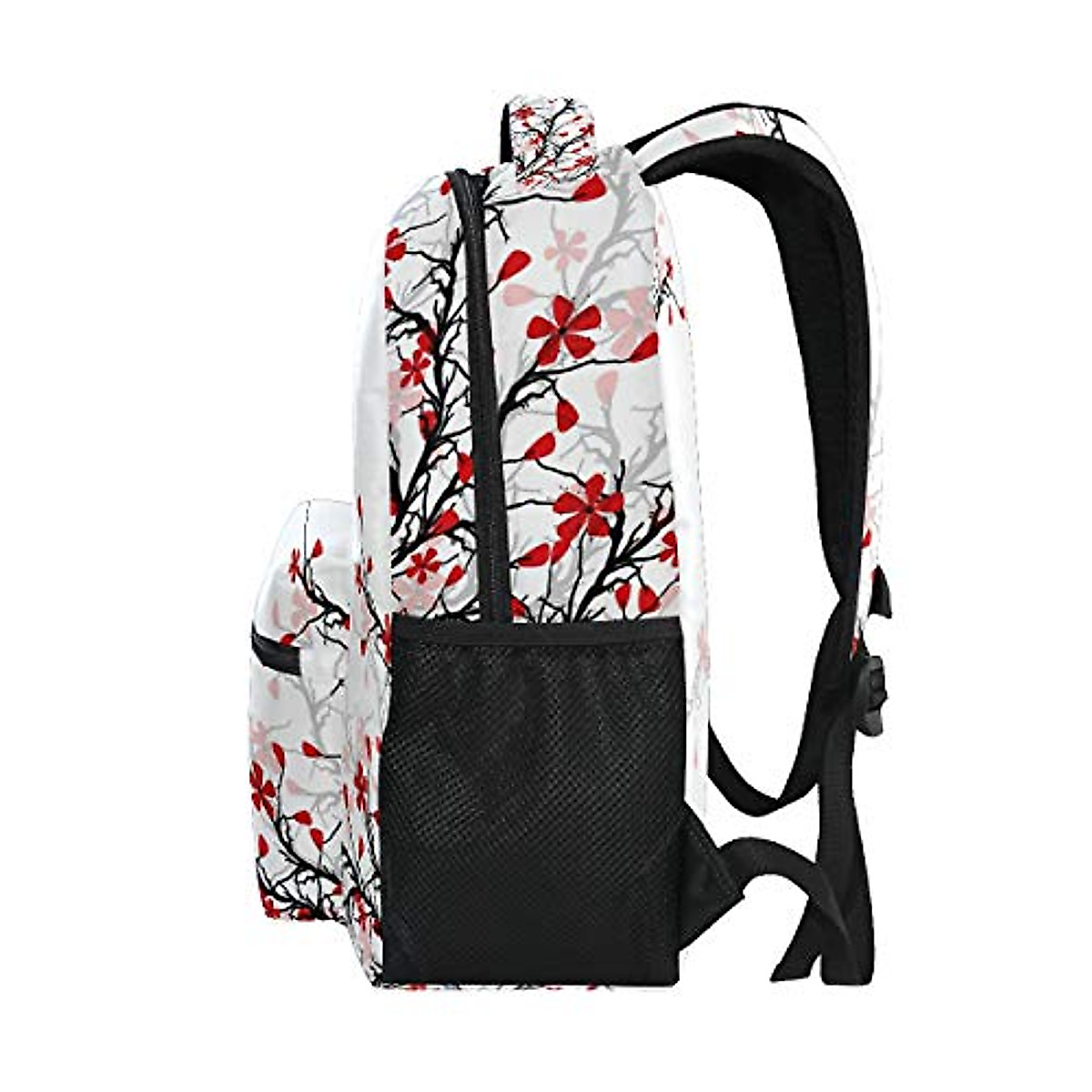 ALAZA Japanese Cherry Blossom Sakura Large Backpack for Girls Kids School Women Personalized Laptop iPad Tablet Travel School Bag with Multiple Pockets for Men Women College