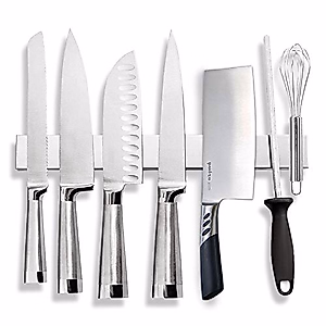 VanlonPro Knife Magnetic Strip, 16 Inch Stainless Steel Magnetic Knife Holder for Wall, Knife Storage Bar, Knife Rack, Magnetic Tool Organizer, Home & Kitchen Accessories, Kitchen Utensil Holder