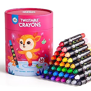 Jar Melo Jumbo Crayons for Toddlers, 36 Colors Twistable Crayons Non Toxic Washable Crayons, Easy to Hold Silky Large Crayons, Safe for Babies and Children, Gift for Boys and Girls Back to School