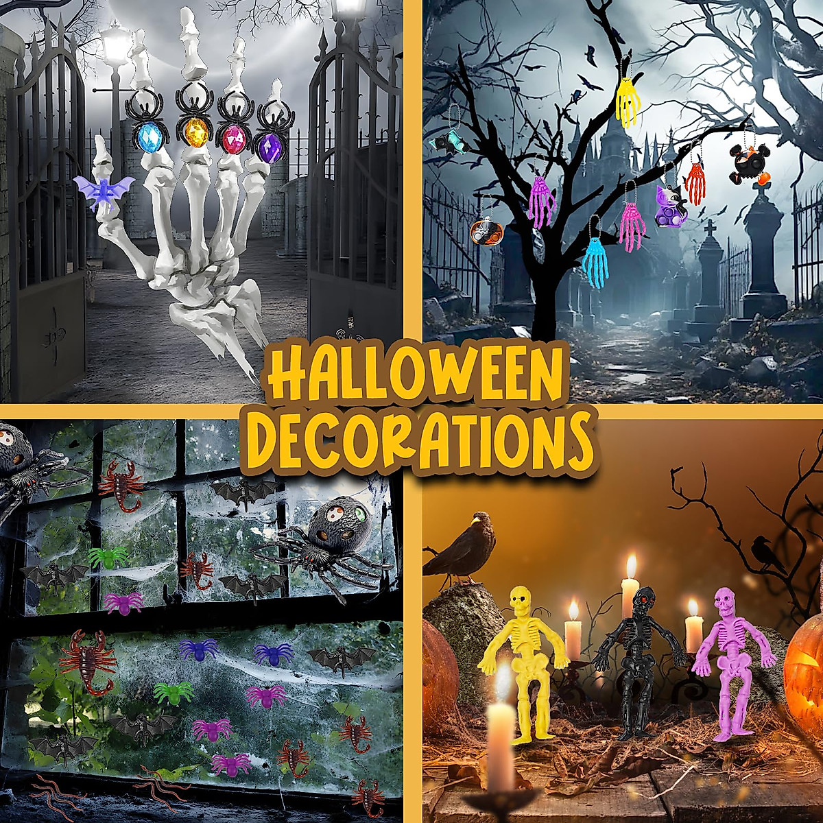 sdatoy 600 Pcs Halloween Party Favors for Kids, Fidget Toys Bulk, Prizes for Kids, Halloween Toys Treats Gifts, Carnival Treasure Classroom Prizes Box, Goodie Bag Stuffers, Party Toy Supplies