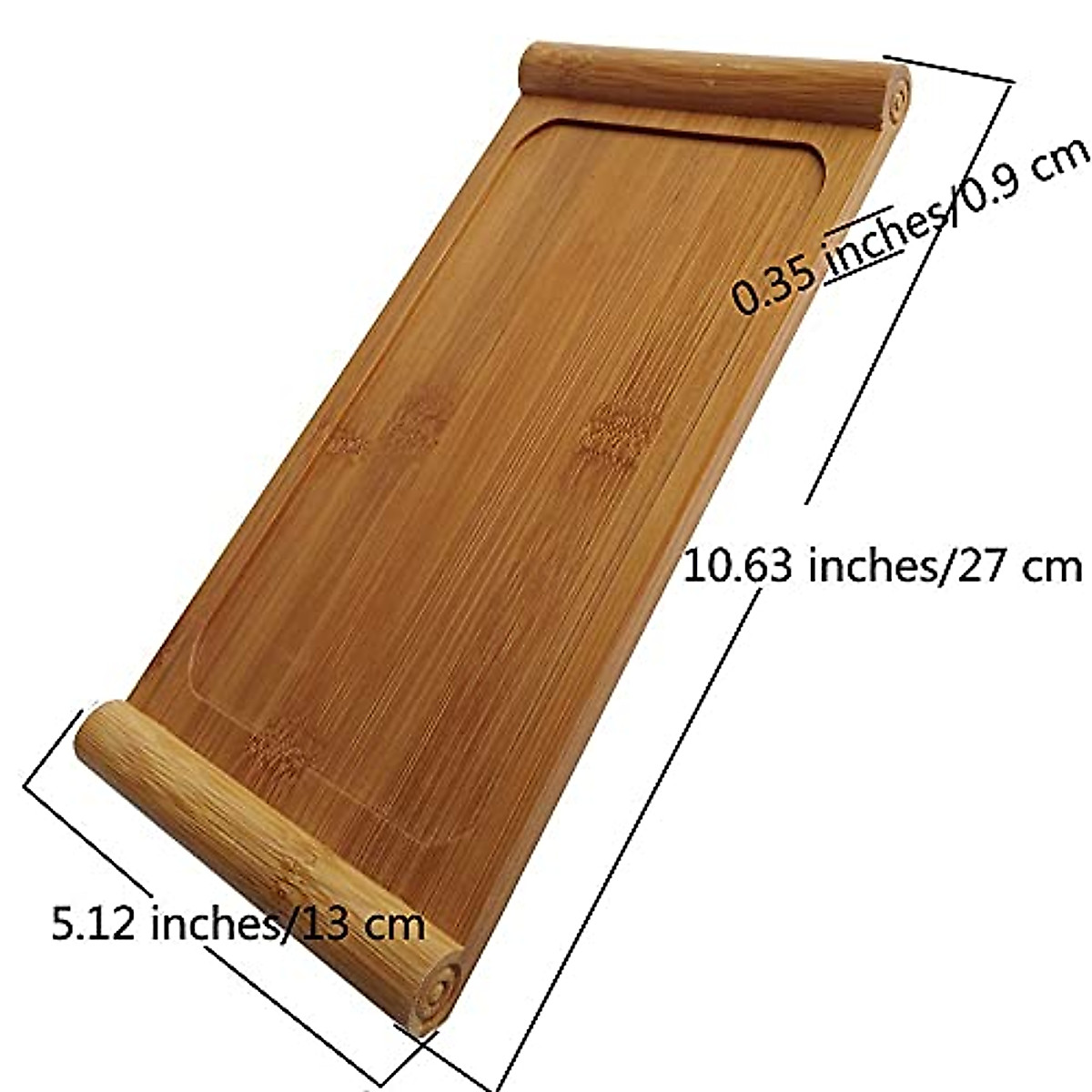 Arlai Serving Trays (10.63 x 5.12x0.39 inch/LxWxH) Tasteful Small Bamboo Gongfu Tea Table Serving Tray 27x13x1cm