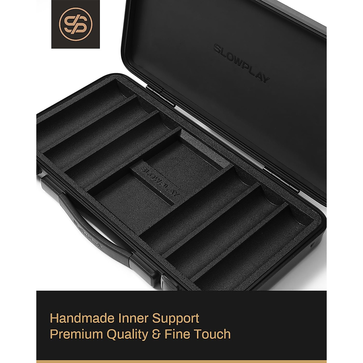 SLOWPLAY Poker Chip Case for Texas Holdem, 300 pcs of 39/40mm Poker Chips | High-end Carrying case Providing Full Protection, German Polycarbonate Shell, Super Portable & Sturdy