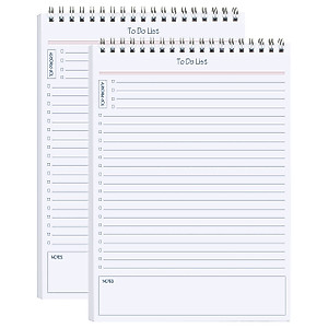 To Do List Notepad Daily Planner Notepad 60 Tear Papers with Checklist, 8 x 11 Inch Work Personal Writing Pad. 2 -pack
