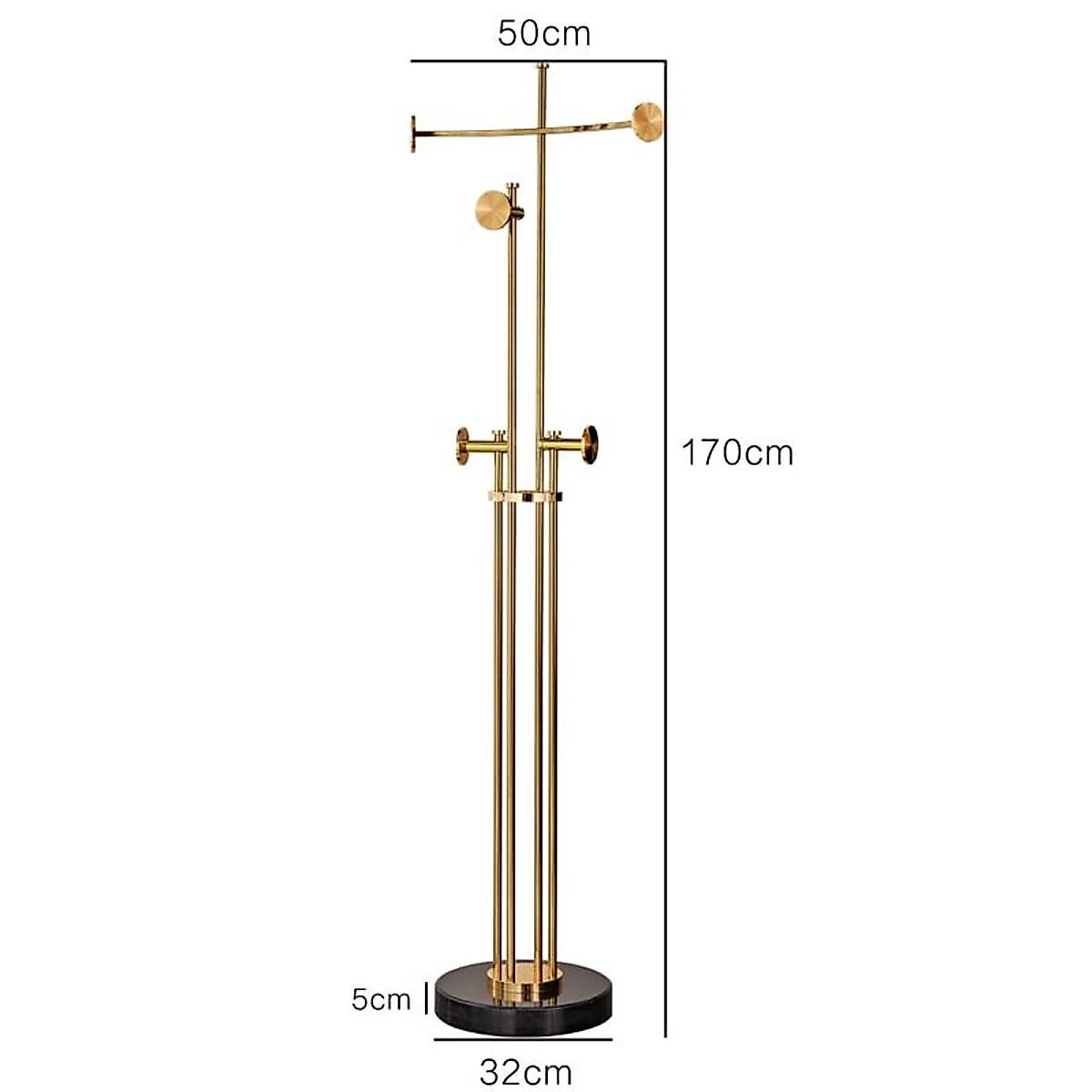 LUKEO Metal Furniture Standing Entrance Hall Floor Hanger Clothing Golden Hanger Clothing Wardrobe (Color : E, Size : As shown)