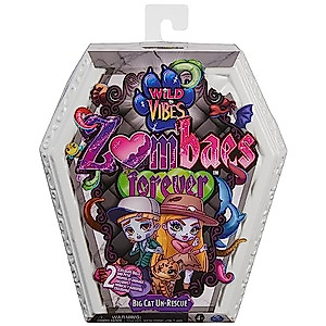Zombaes Forever, Wild Vibes, Big Cat Un-Rescue Zombie Dolls & Accessories Deluxe Set, 2 Figures, 2 Pets & More, Kids Toys for Girls