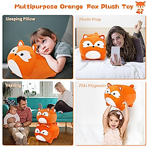 Fox Stuffed Animal-16" Fox Plush Pillow, Orange Fox Plushies, Stuffed Fox Plush Toy Cute Foxy Stuffed Animal Fox Plushie Pillow, Room Decor Chrismas Birthday Gifts for Kids Girls Boys Girlfriend