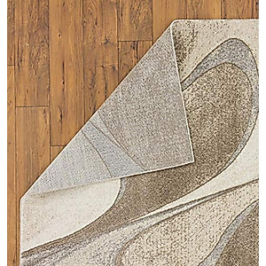 LUXE WEAVERS Tower Hill Abstract Beige 5x7 Area Rug