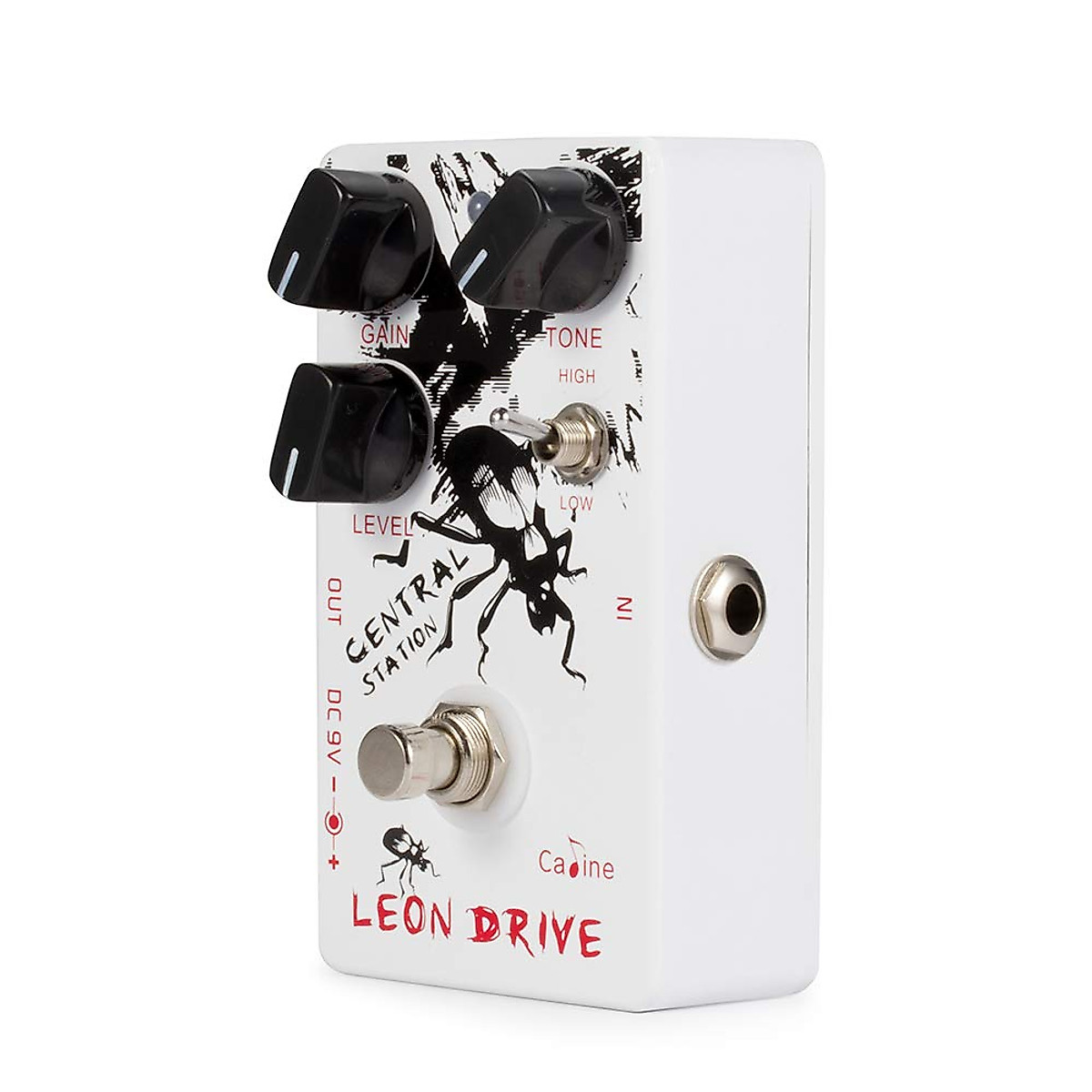 Caline Electric Guitar Effects Pedals Multi Distortion Leon Drive 9V DC White Central Station Guitar Pedal Bass Reverb Acoustic Preamp True Bypass CP-50 Guitarist Gifts