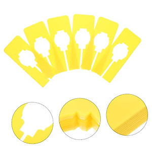 GREENADSCAPE 10pcs Clothes Divider Clothing Rack Size Divider Closet Separators Label Wardrobe Closet Clothes Rack Weekly Clothes Organizer for Hanger Dividers Yellow Plastic