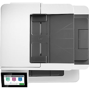 HP Laserjet Enterprise MFP M430f All-in-One Wired Monochrome Laser Printer, White - Print Scan Copy Fax - 4.3" LCD, 40 ppm, Auto Duplex Printing, 50-Sheet ADF, Ethernet, Cbmou Printer_Cable