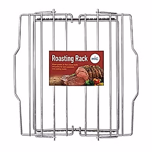 HIC Harold Import Co. Adjustable Baking Broiling Roasting Racks, Chrome Plated Steel Wire