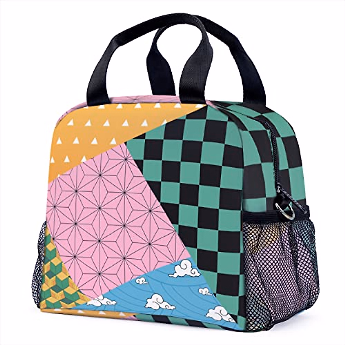 ZLCMMF Anime Reusable Lunch Bag Portable Lunch Box Insulated Tote Meal Bag for Women Men Work School Picnic