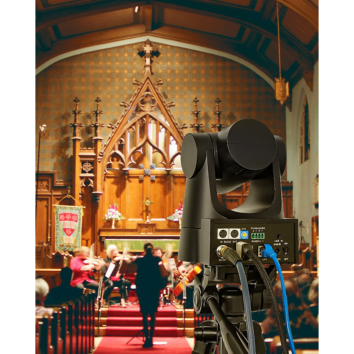 FoMaKo PTZ Camera 30X Optical Zoom HDMI PTZ Bundle with PTZ Controller PoE Keyboard,Contains 2 Items(FMK30SDI+KC608)