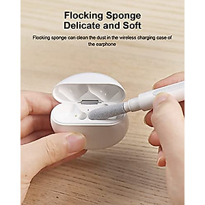 Hagibis Cleaning Pen for Airpods Pro 1 2 Multi-Function Cleaner Kit Soft Brush for Bluetooth Earphones Case Cleaning Tools for Lego Huawei Samsung MI Earbuds (White)