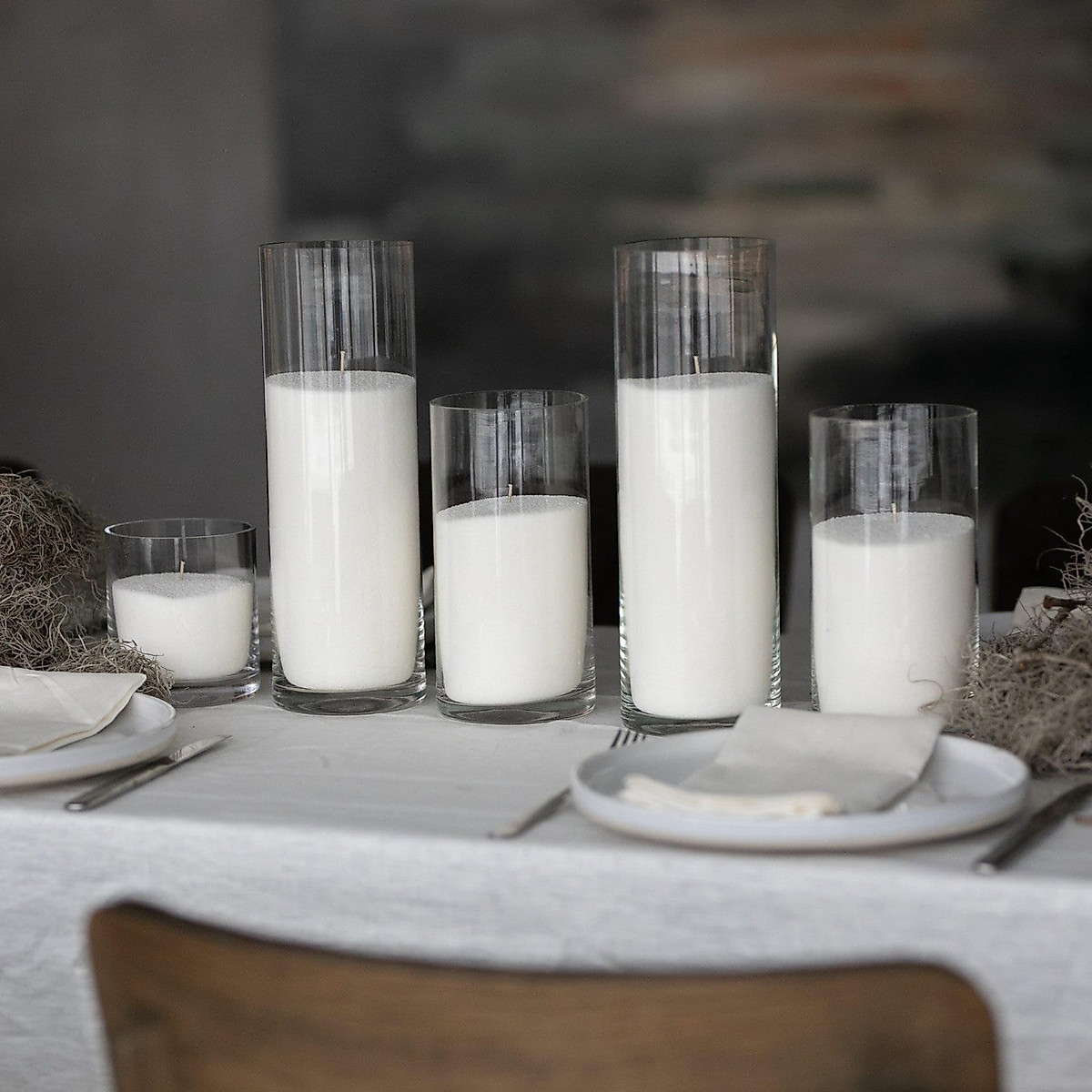 4.5kg/10 lb Pearled Candle Sand in Bulk Bucket +200 Wicks Included for Wedding Decor, Scent-Free Pearled White Wax, Non-Toxic Powder, Long-Lasting 600 Hours of Burning time, Ideal for Event Planners