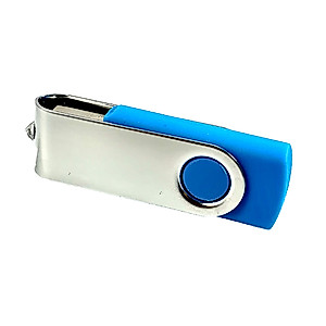 1GB Flash Drives Bulk Two Pack (Blue) 2.0 USB Memory Storage Bundle with (2) Everything But Stromboli Lanyards & (3) Stickers for Labeling Flashdrive