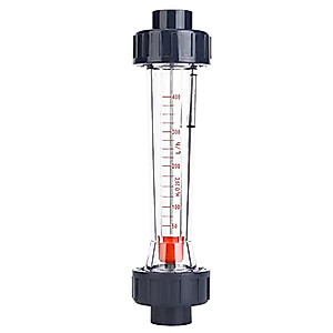 haillusty High Accuracy Inline Tube Flowmeter for Water & Liquids - ABS Plastic Digital Display 40-400L/H Capacity - Perfect Liquid Flow Meter Solution