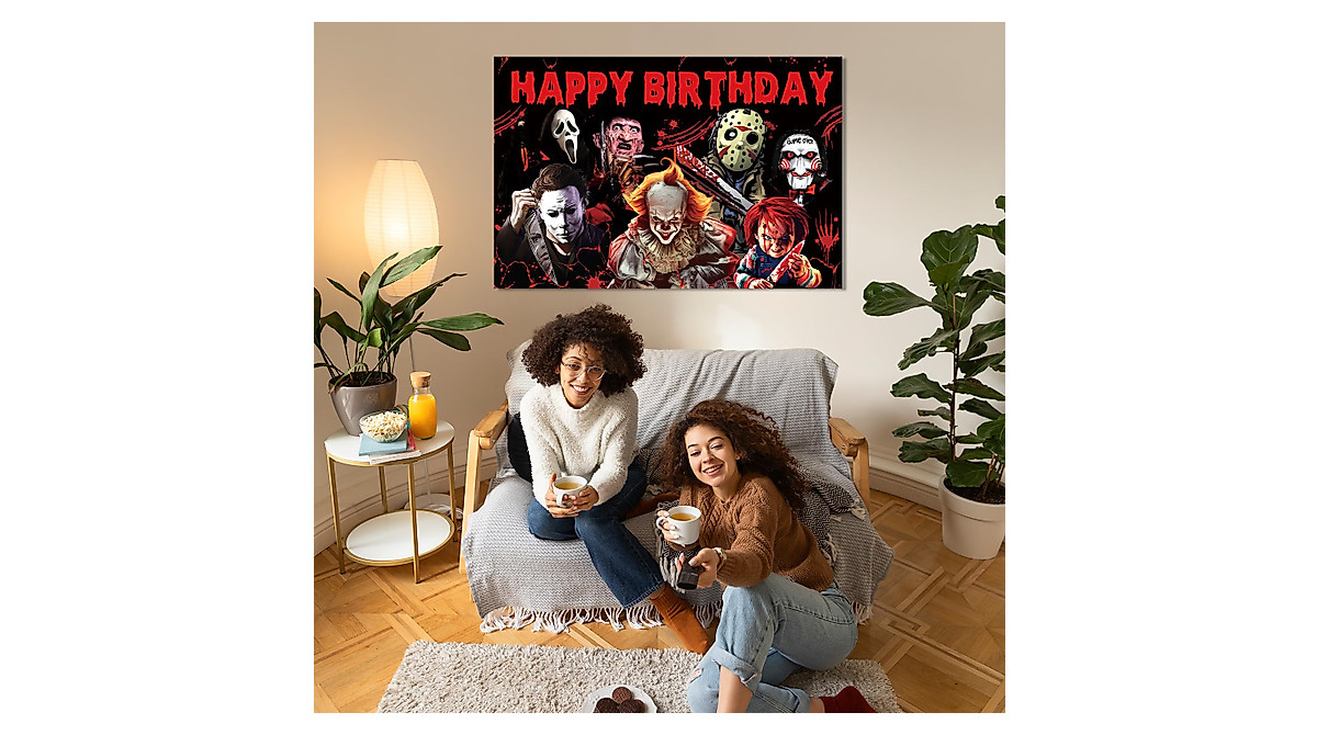 Horror Birthday Decorations Banner for Thrilling Parties
