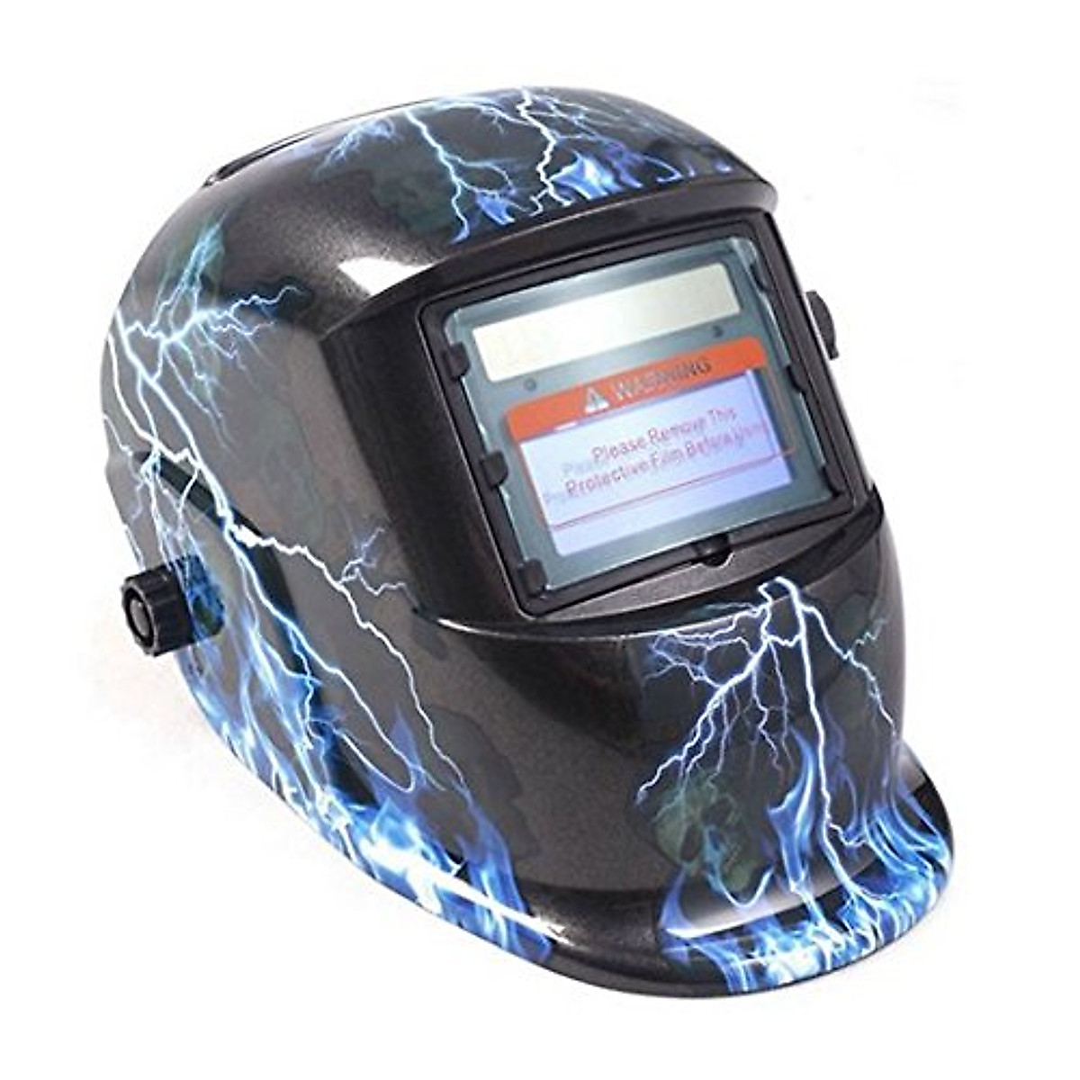 UOBEKETO Solar Auto Darkening Solar Welding Helmet Arc Tig Mig Mask Weld Welder Lens Grinding Mask with Adjustable Shade Range (lightning)